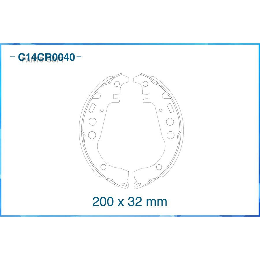 CWORKS Тормозные колодки задние барабанные