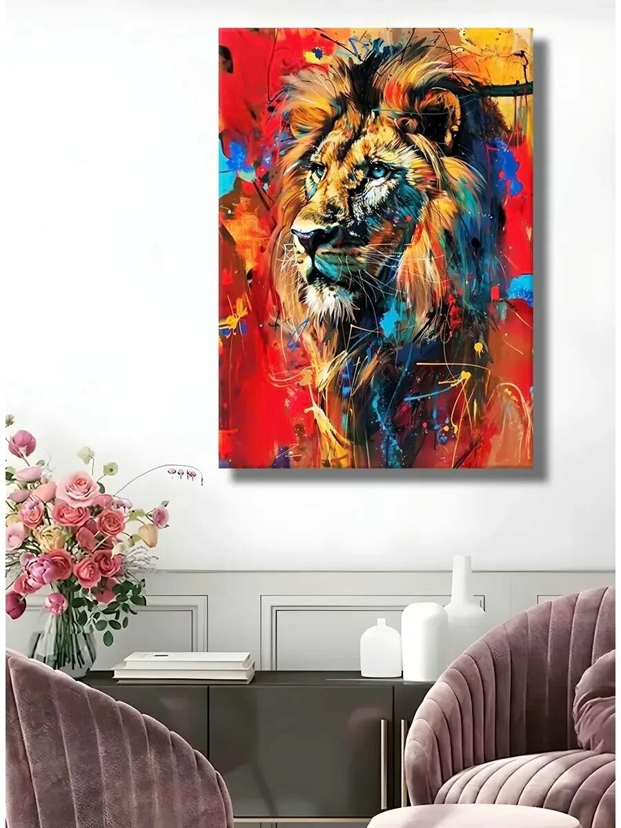 Картина "Огненная мощь", интерьерная 30х40см 1шт.