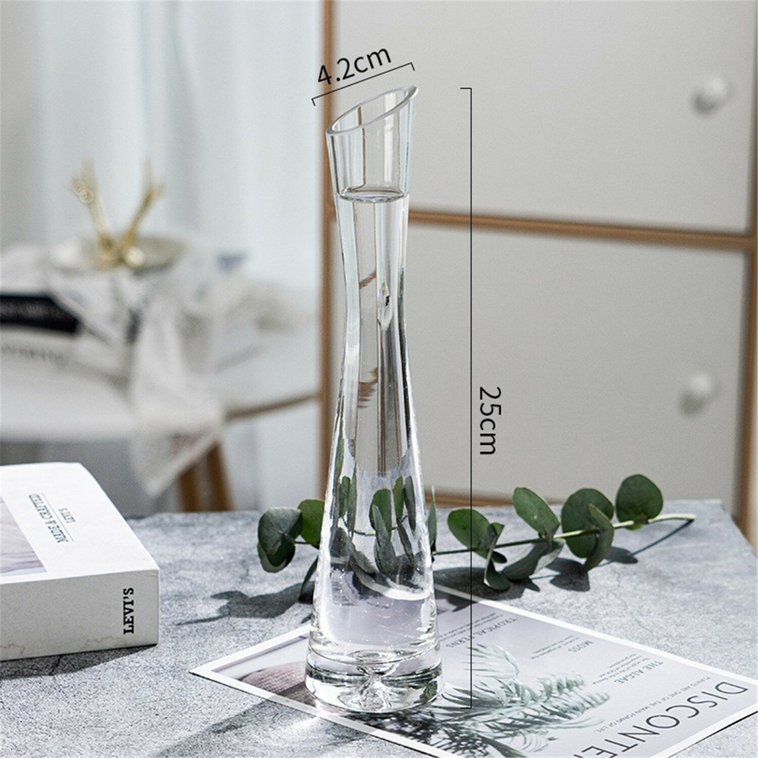 Ваза маленькая Скандинавский стиль Ins стиль для комнаты украшение для цветов стекло прозрачное для водных цветов мини простой набор для цветов