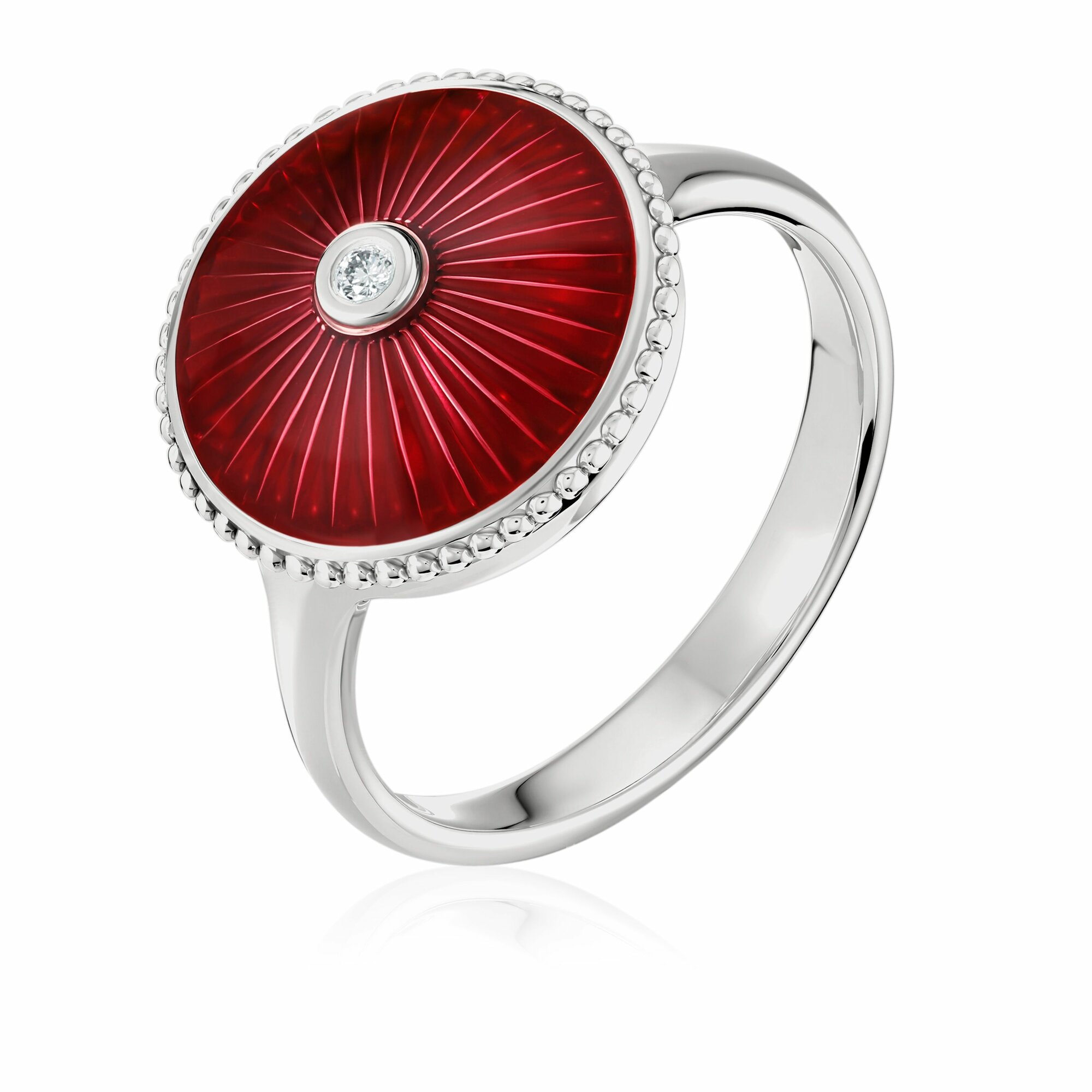 Кольцо, серебро, 925 проба, бриллиант