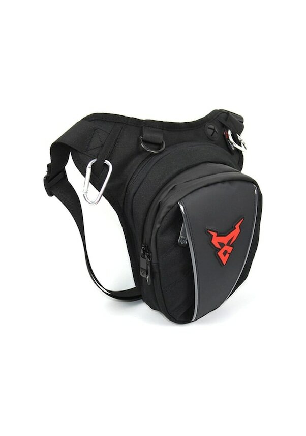 MOTOCENTRIC Сумка на ногу для мотоцикла Экипировка для езды Сумка на пояс Мотоциклетная сумка на пояс или ногу Красный значок