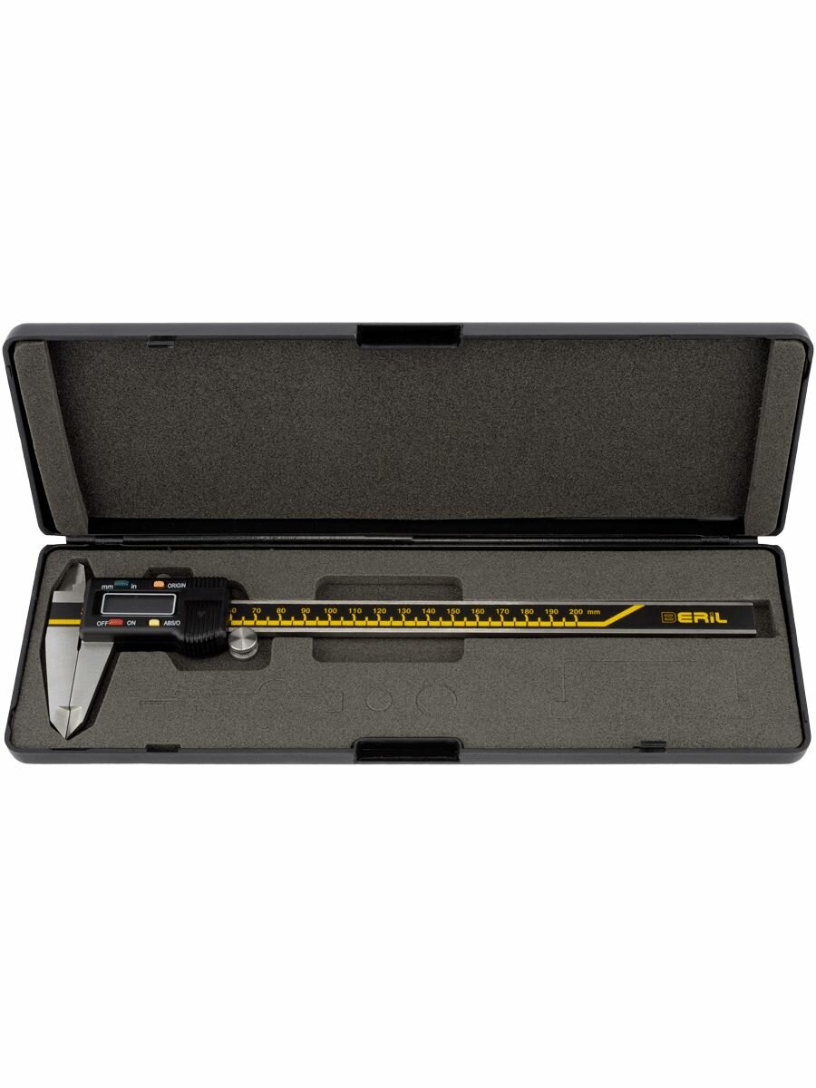 Штангенциркуль электронный 200 мм, нержавеющая сталь, BERIL (622200)