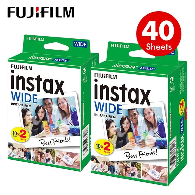 Fujifilm Instax пленка широкая белая кромка White edge 40 sheets