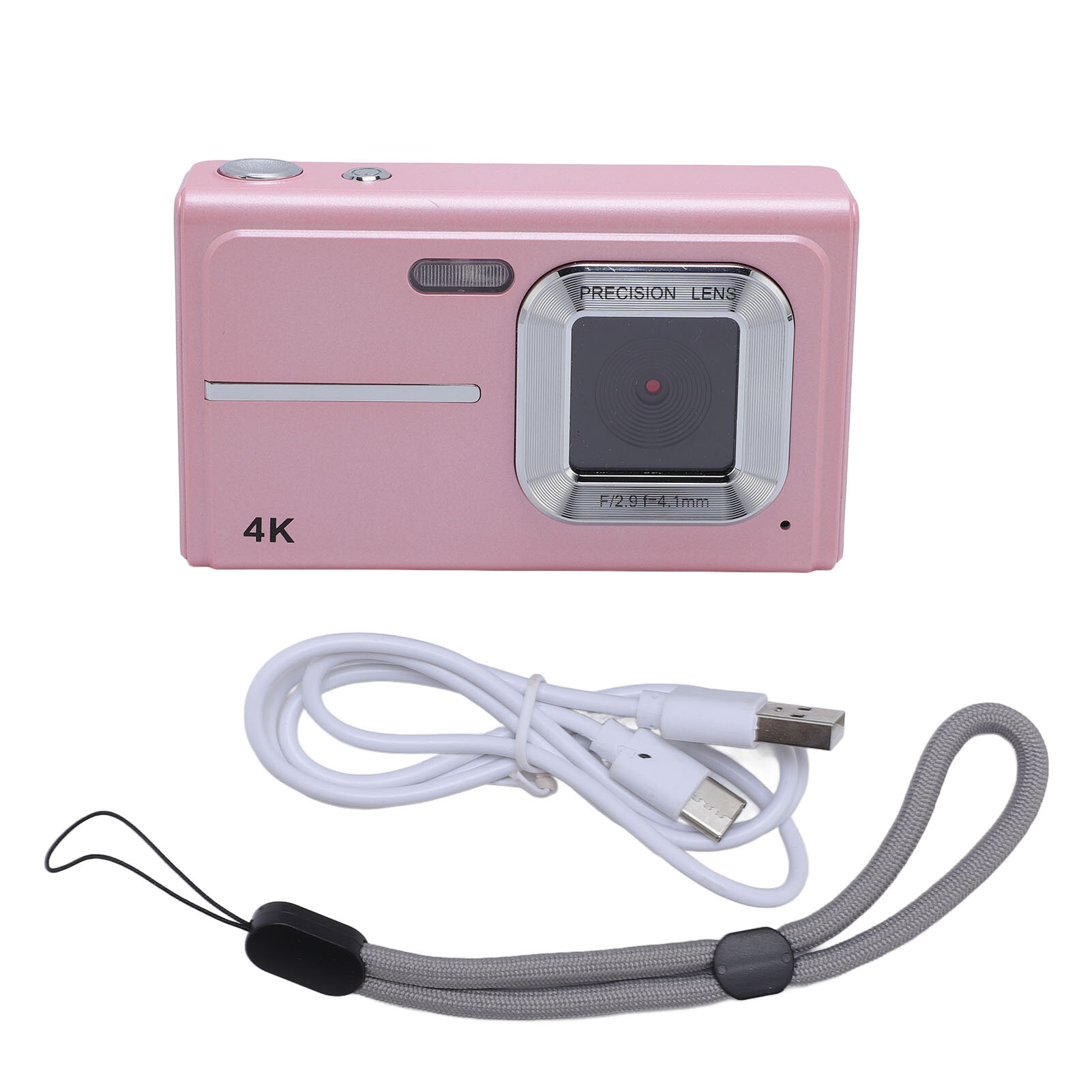 Цифровая камера с автофокусом UHD 1080P 48MP 16-кратный зум Anti Shake Компактная камера с экраном 2,4 дюйма Портативная дорожная камера для фотосъемки Розовая