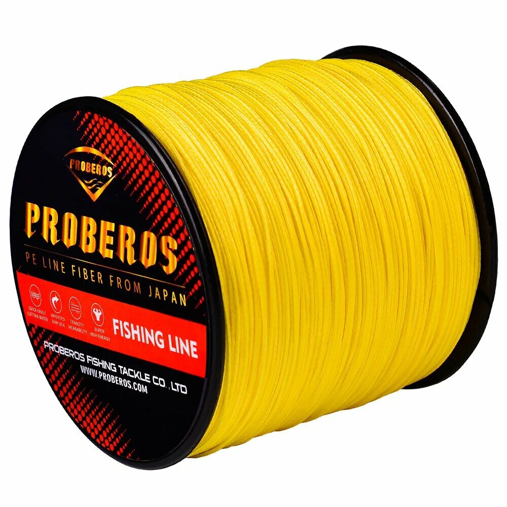 Желтая плетенка Proberos 0.80mm, 20.0-200LB