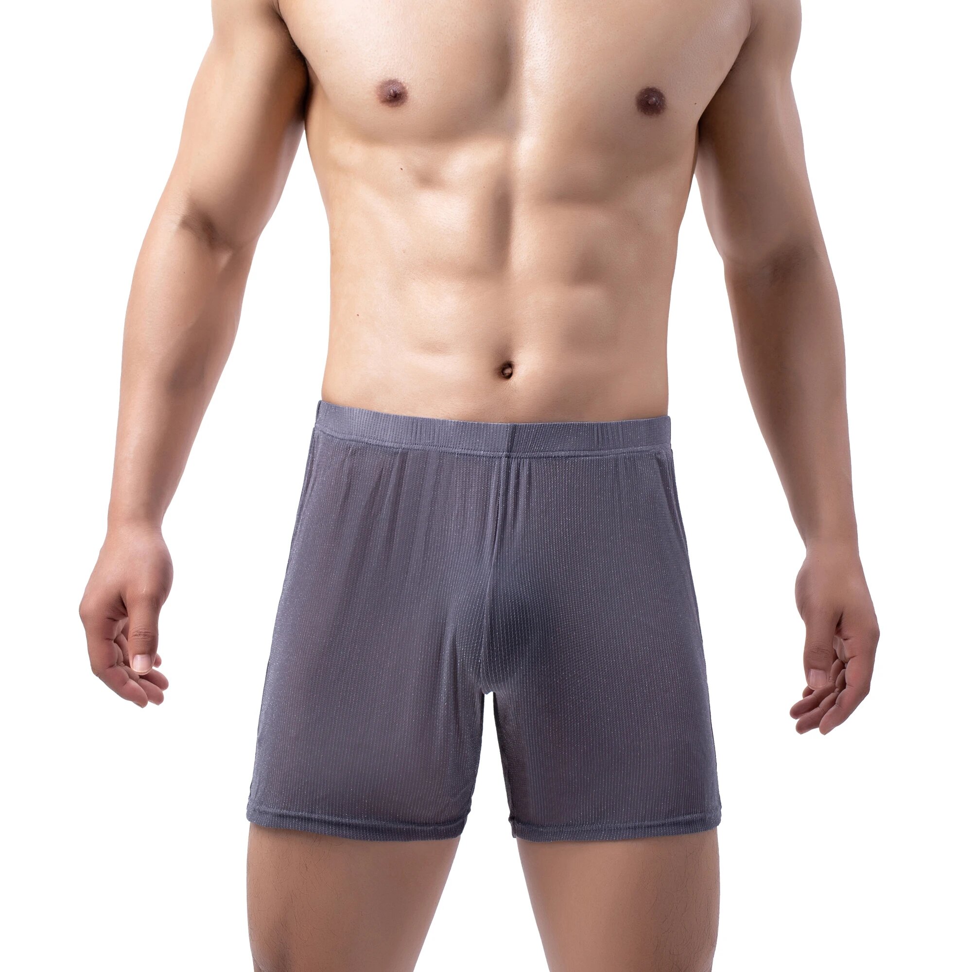 Юфеида сетчатые футболки для фитнеса мужские Серый, L, Grey Shorts