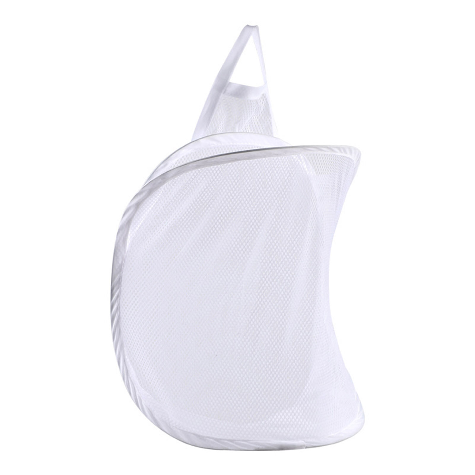 Mesh Laundry Storage Bag Wall Mounted Foldable Clothes Basket for Bathroom Dormitory Apartment