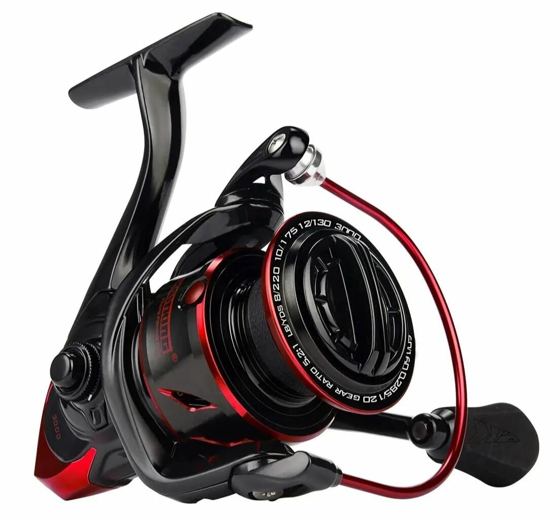 Катушка для спиннинга4000, Черный Красный -kpa