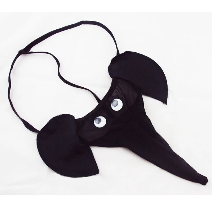 Сексуальные штаны-слон из нейлона для мужчин Черный, черный