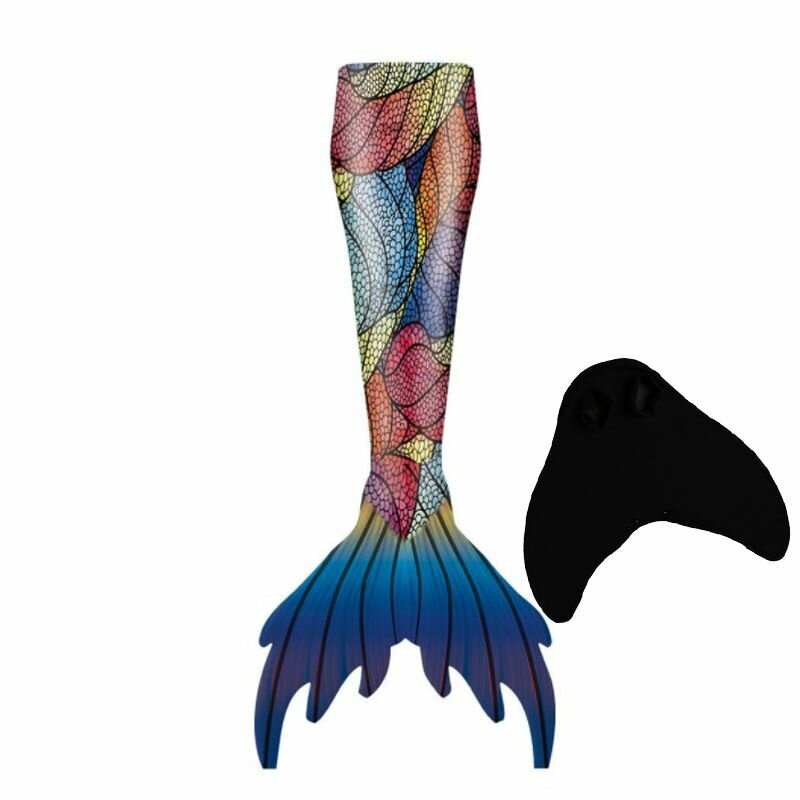 Хвост русалки + плавники, купальники для фотосъемки пляжного аквариума, Взрослые,2 в 1