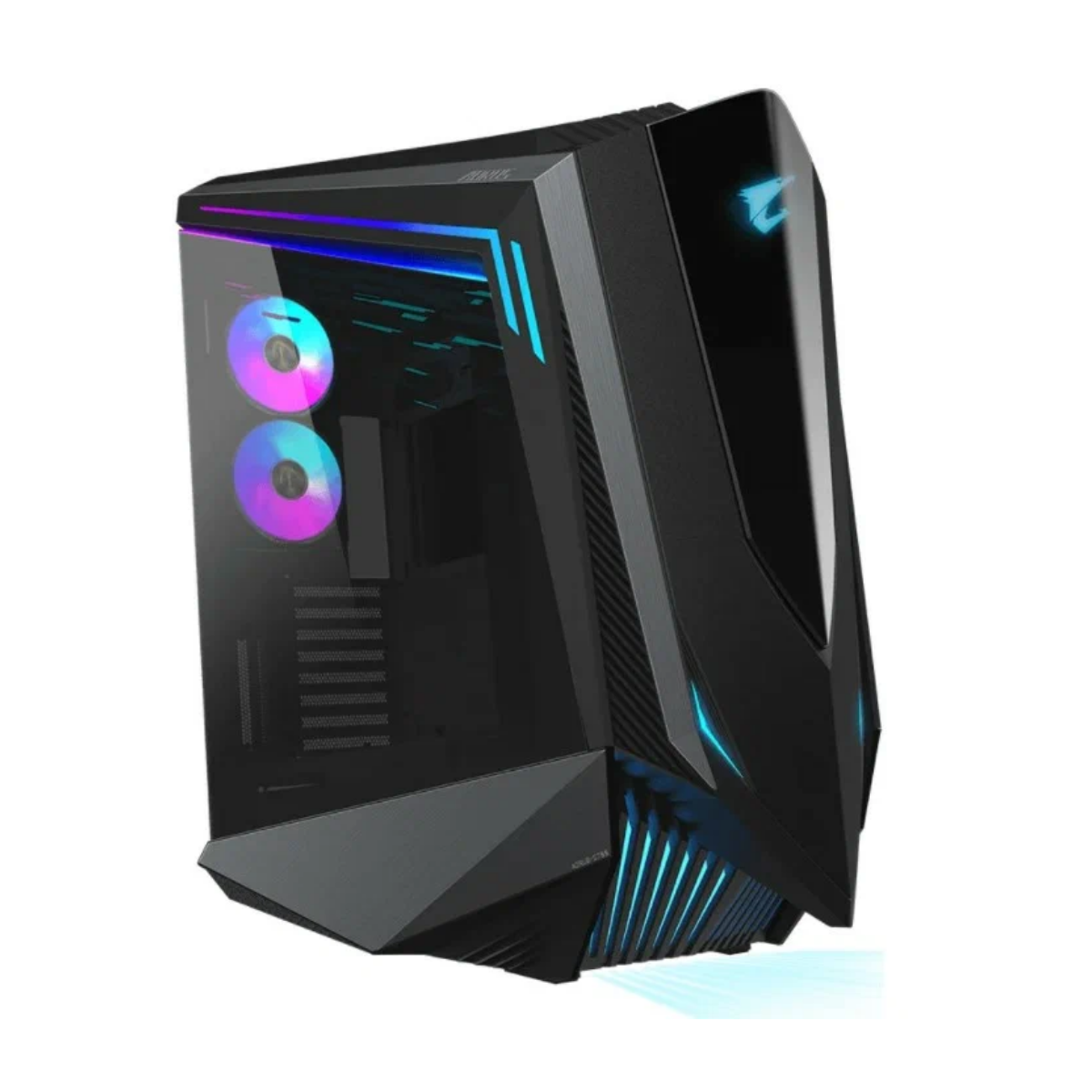 Корпус для компьютера Gigabyte GB-AC700G ATX без блока питания черный, с подсветкой