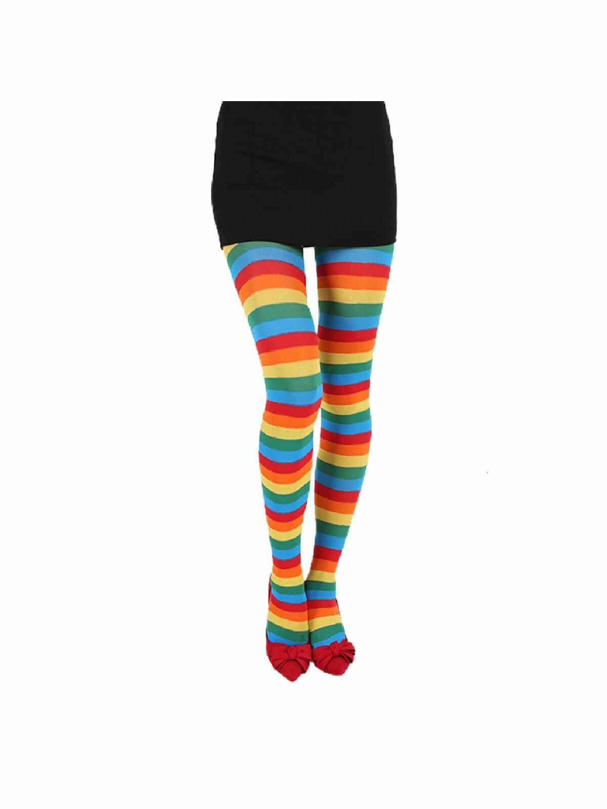 Полосатые колготки для женщин, Радуга