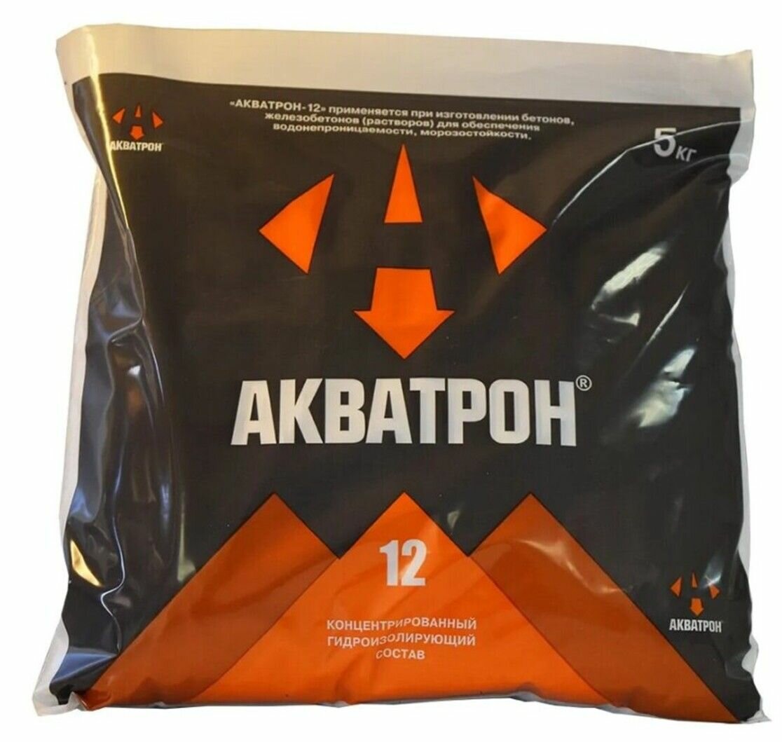 Смесь гидроизоляционная АКВАТРОН-12 Добавка концентрат - 5кг, проникающая, капиллярная.