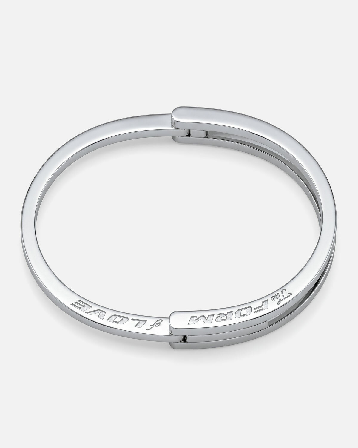 Жесткий браслет, серебро, 925 проба, родирование