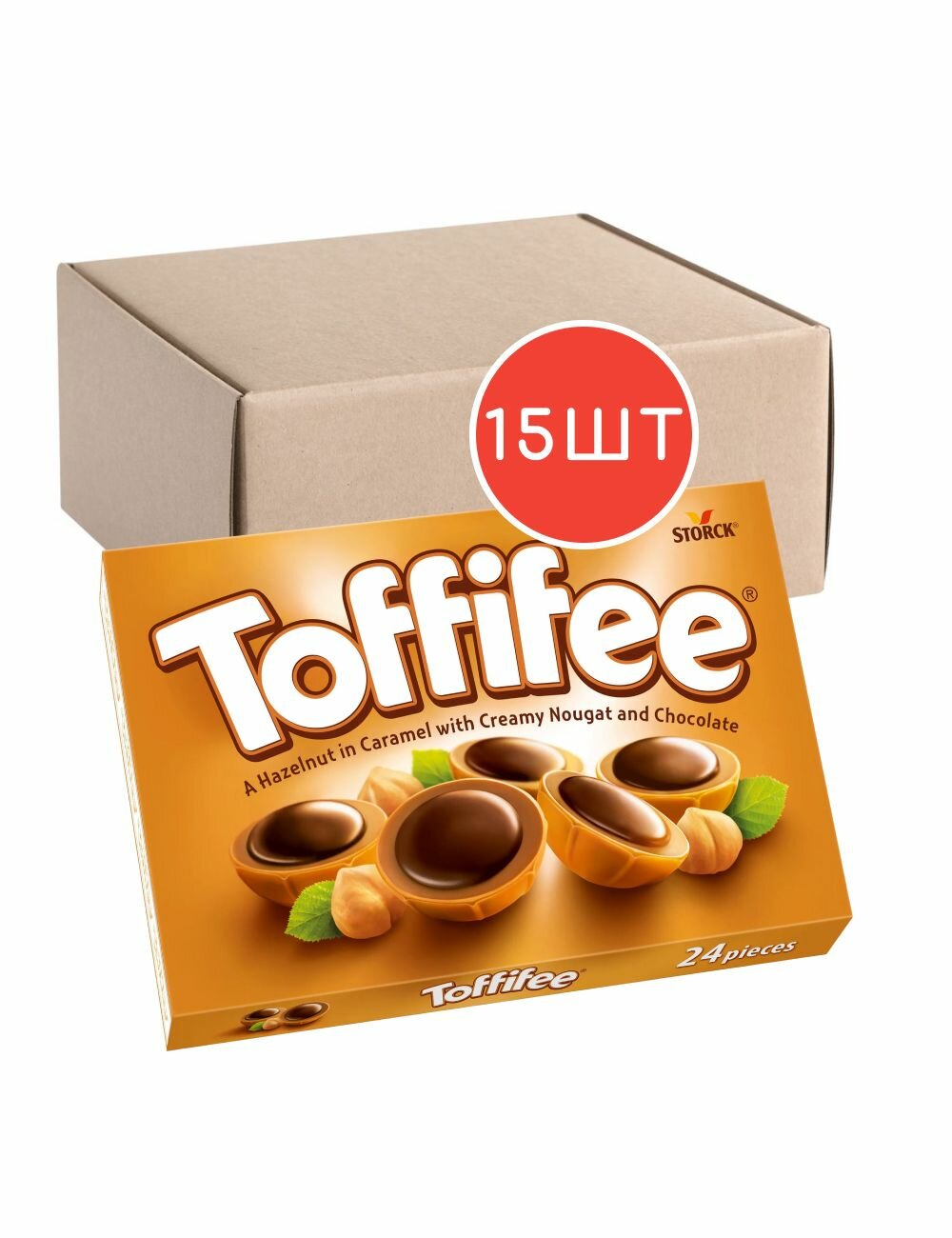 Конфеты в коробке Toffifee шоколадные 200г 15шт