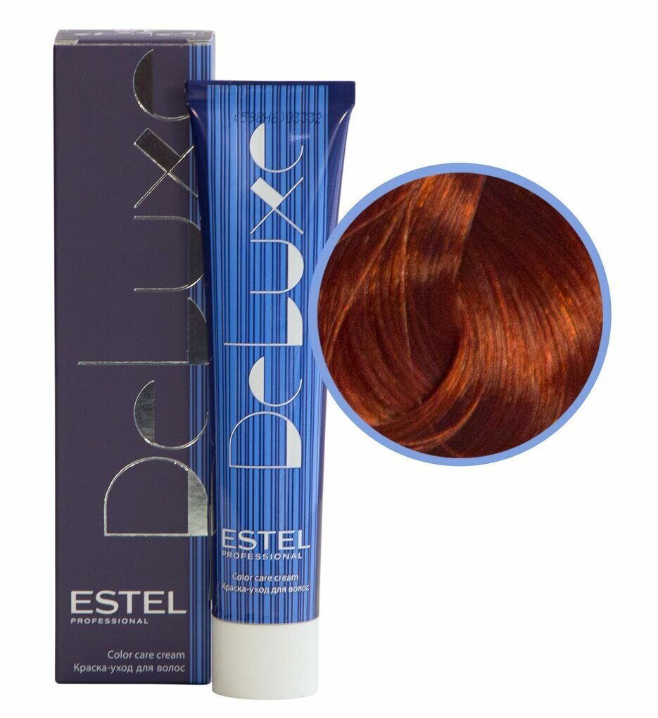Estel Professional Краска-уход DeLuxe 7/5 русый красный Эстель делюкс, стойкое окрашивание
