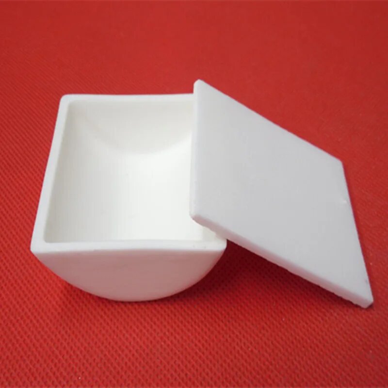 Керамический тигель из глинозема с крышкой 100x30x20mm with lid