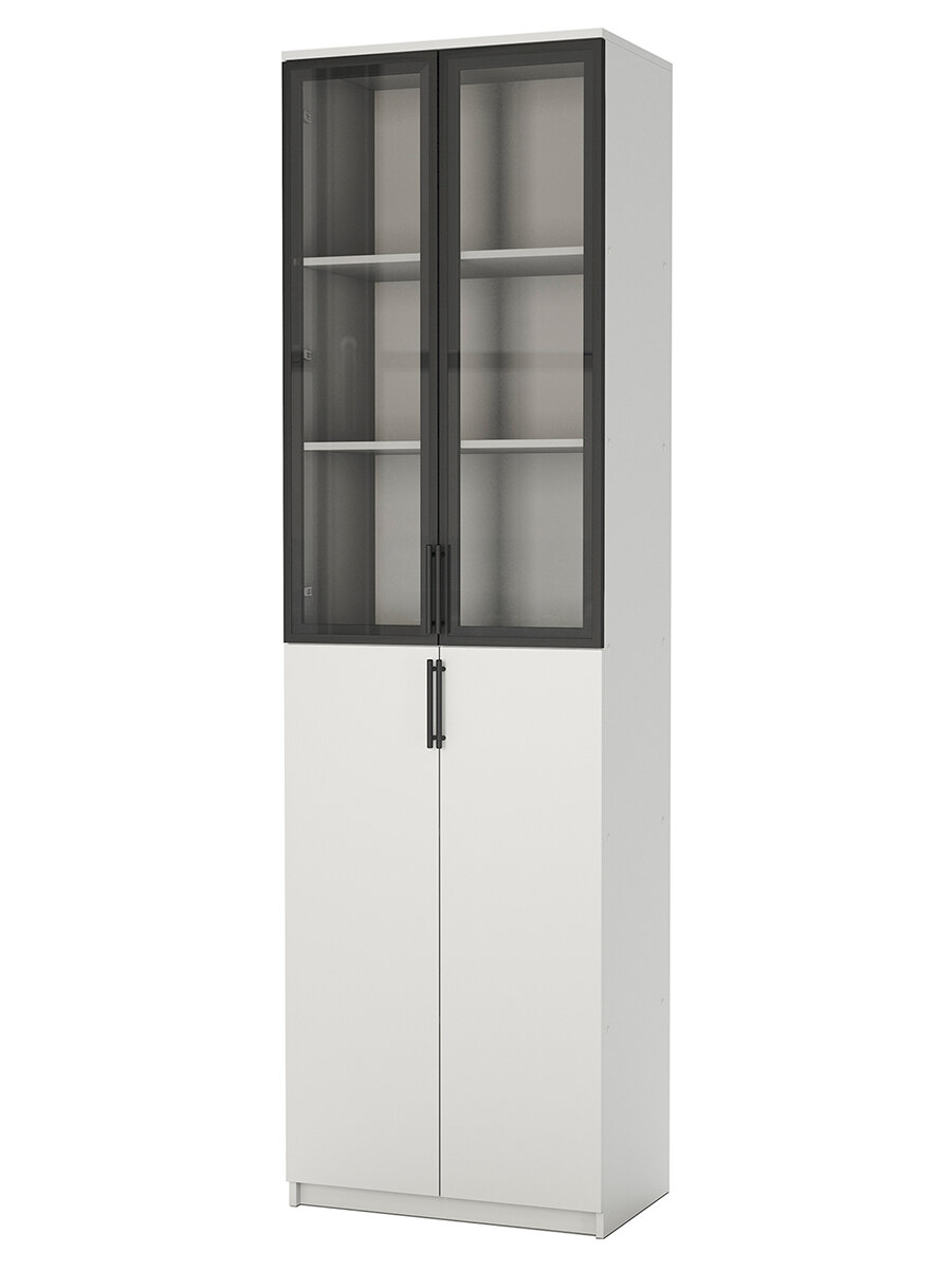 Шкаф офисный 2Д-2СТ, распашной, 700х400х2400 мм, ЛДСП, цвет Белый