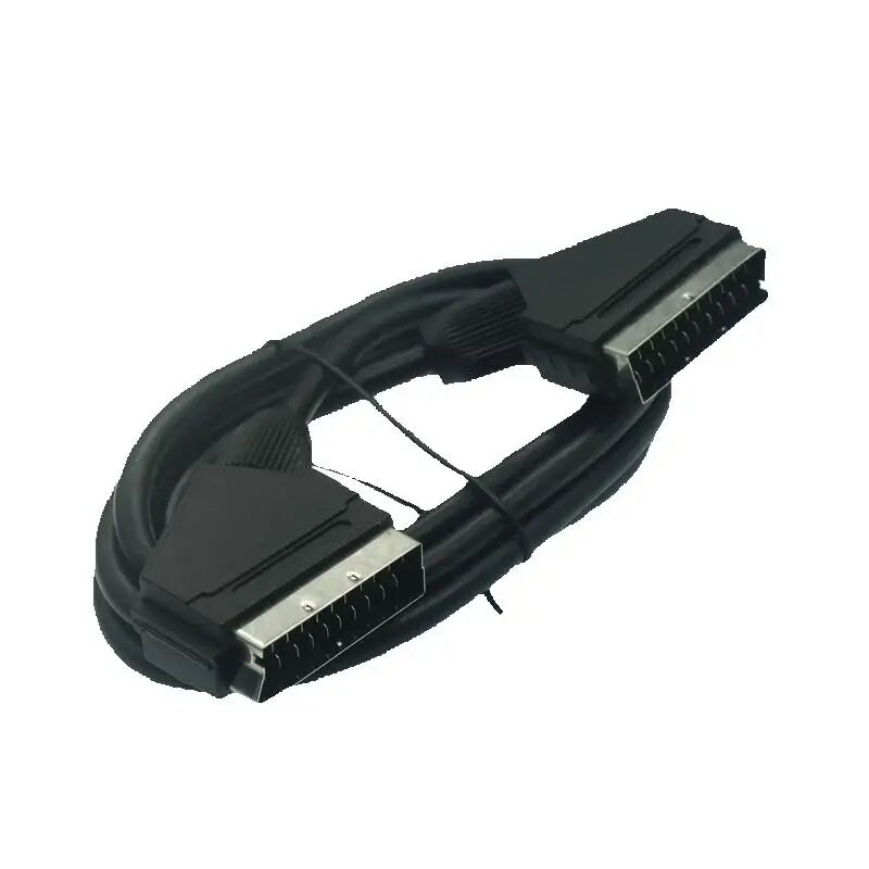 Европейский SCART 21-контактный AV-кабель «папа-папа» с никелированным разъемом, удлинительный кабель-адаптер, 1,5 м, 5 футов