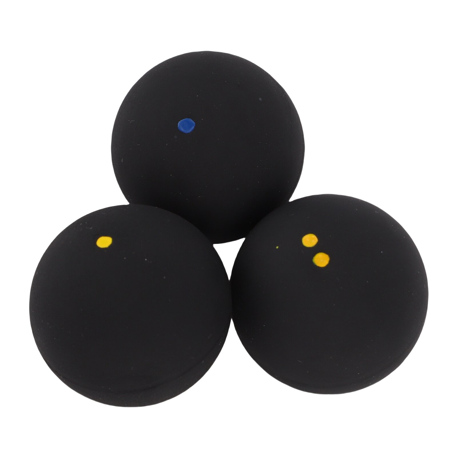 3Pcs Squash Ball Combo Set Single Blue Dot Single Yellow Dot Double Yellow Dot for Professional Training Practice