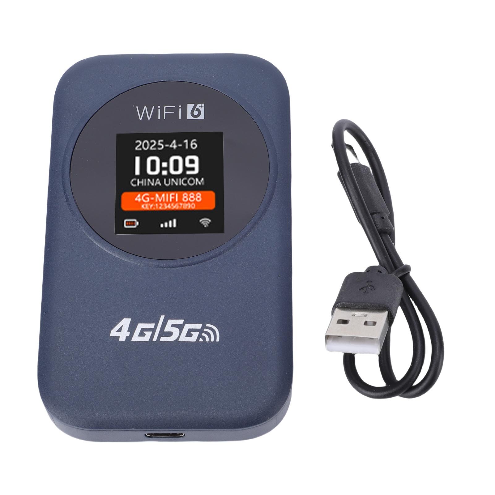 Портативный 4g wifi роутер 300 мбитс 2 . 4 ггц с дисплеем времени и слотом для sim карты путешествий
