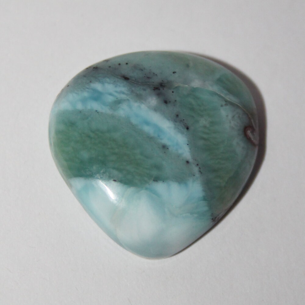 Кабошон Ларимар, ювелирная вставка, 21х21х3 мм, Доминикана "True Stones"