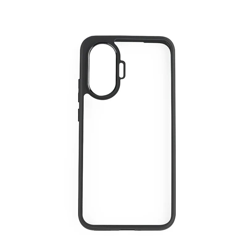 Чехол для Poco F7, чехол Poco F7 Capas, новый противоударный чехол для телефона, матовый бампер, броня, черная рамка, прозрачный прозрачный чехол Poco F7