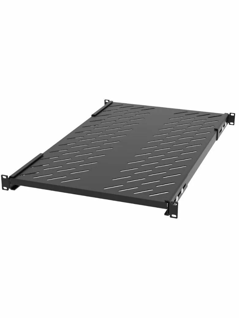 Полка стационарная Filum FL-RSHR-1U-750-BK 19" усиленная, 1U, перфорированная, глубина 750 мм, нагрузка 150 кг, черная