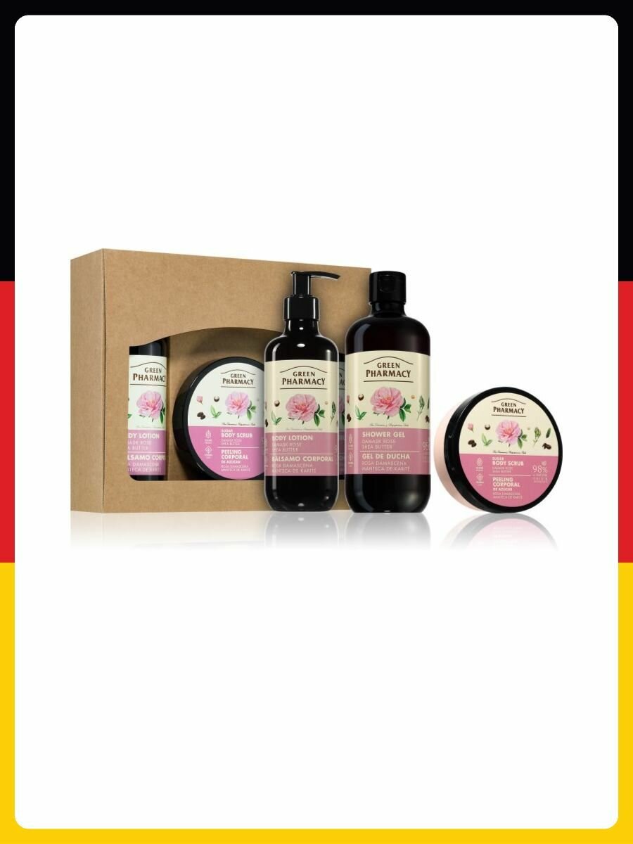 Набор уходовой косметики Green Pharmacy Damask Rose & Shea Butter Gift set
