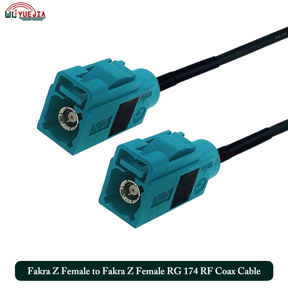 Кабель Fakra Z Female to Fakra Z Female RG174, 1.8 м