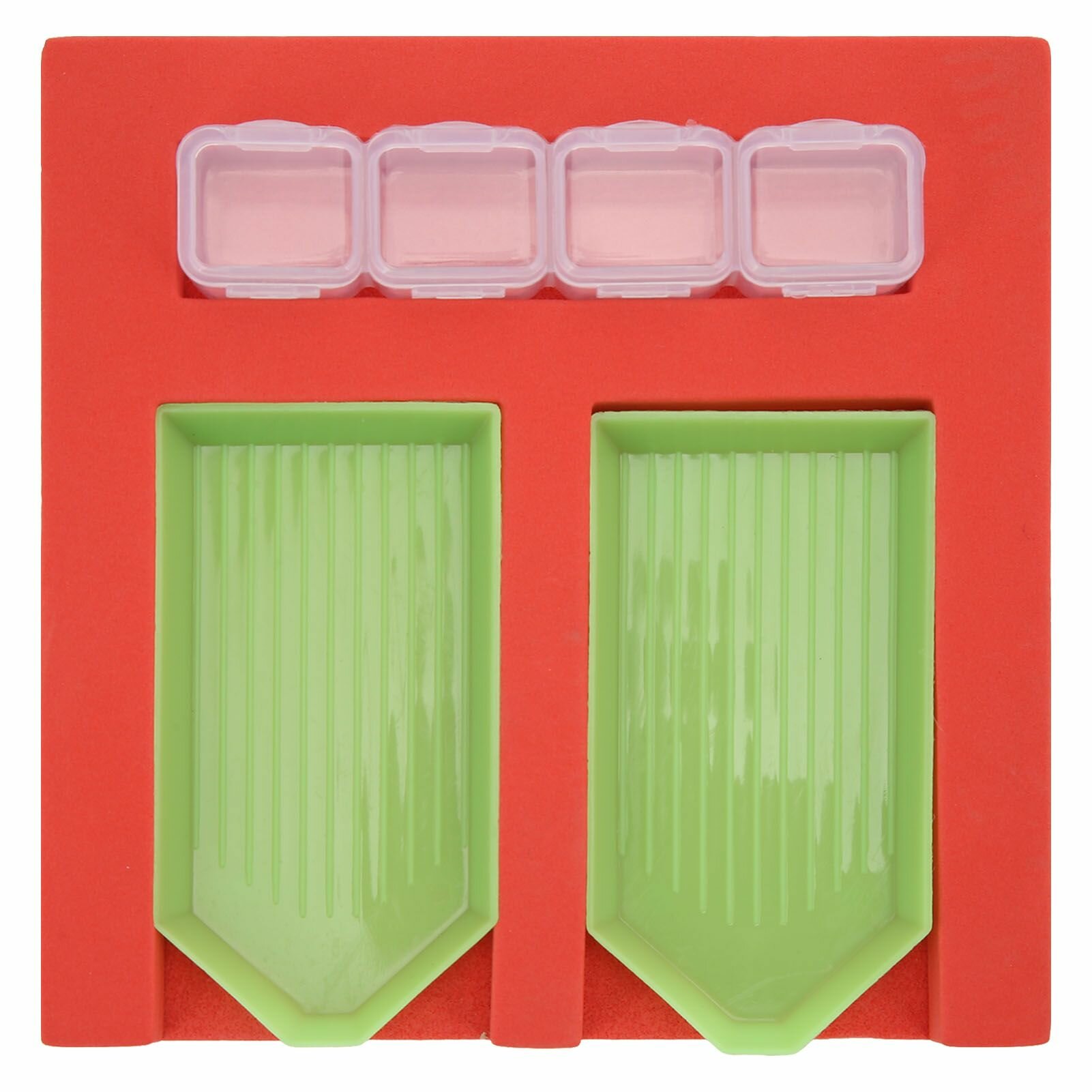 Поднос со стразами, красная пластиковая губка, DIY Rut Design, вспомогательный портативный лоток для экономии времени, лоток для изготовления ювелирных изделий