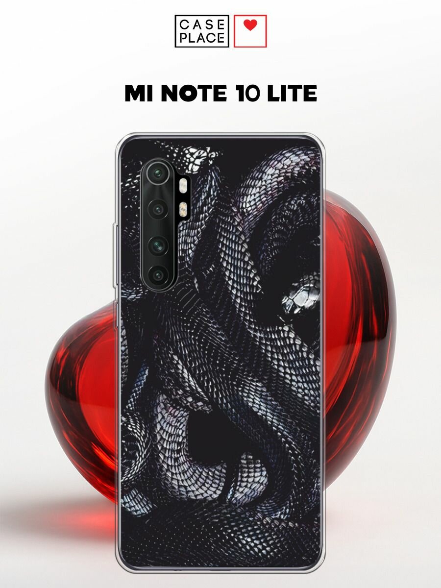 Чехол на Xiaomi Mi Note 10 Lite / Сяоми Ми Нот 10 Лайт с принтом Темные змеи