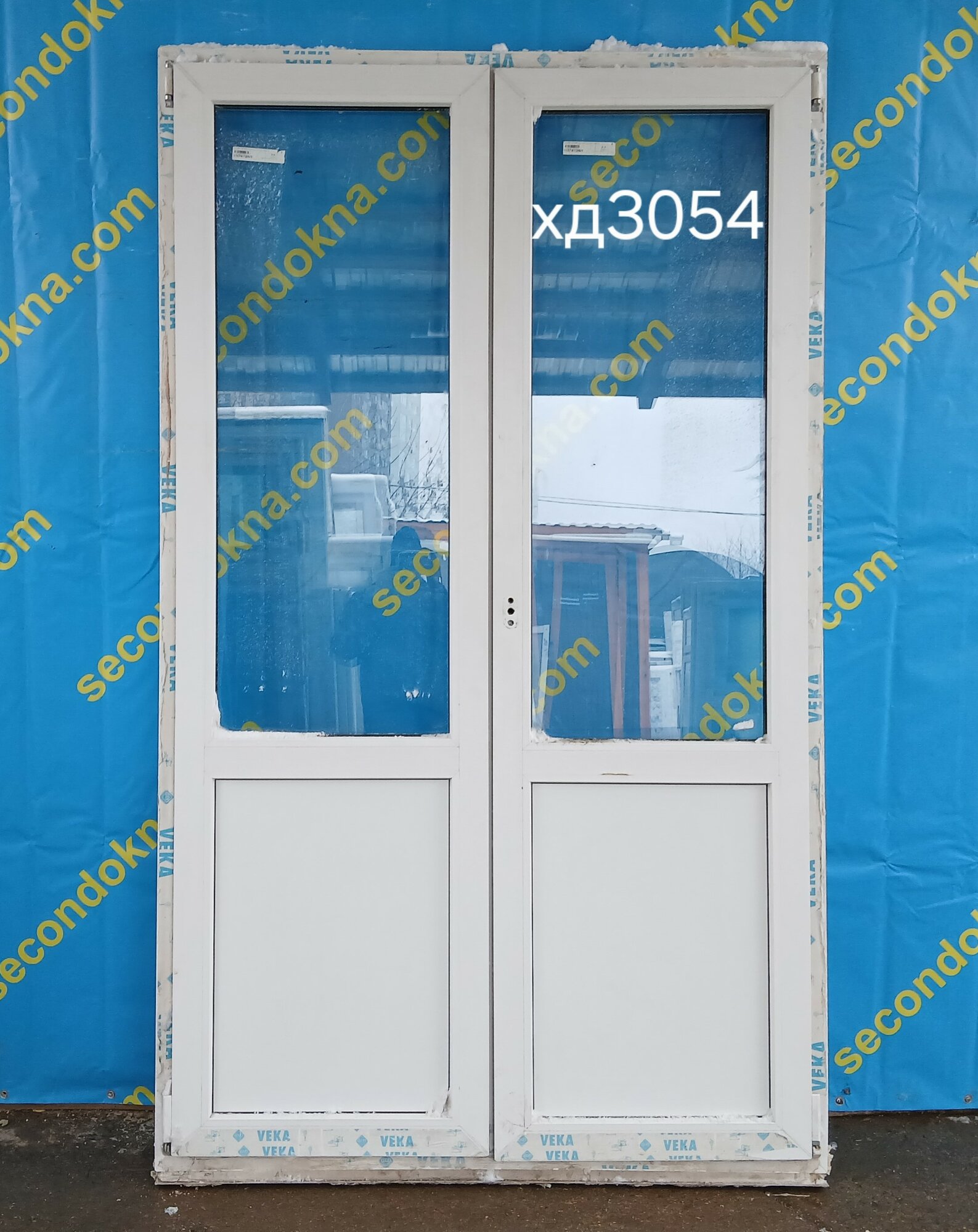 Дверь пластиковая штульповая Б/У 2150(в)х1300(ш)