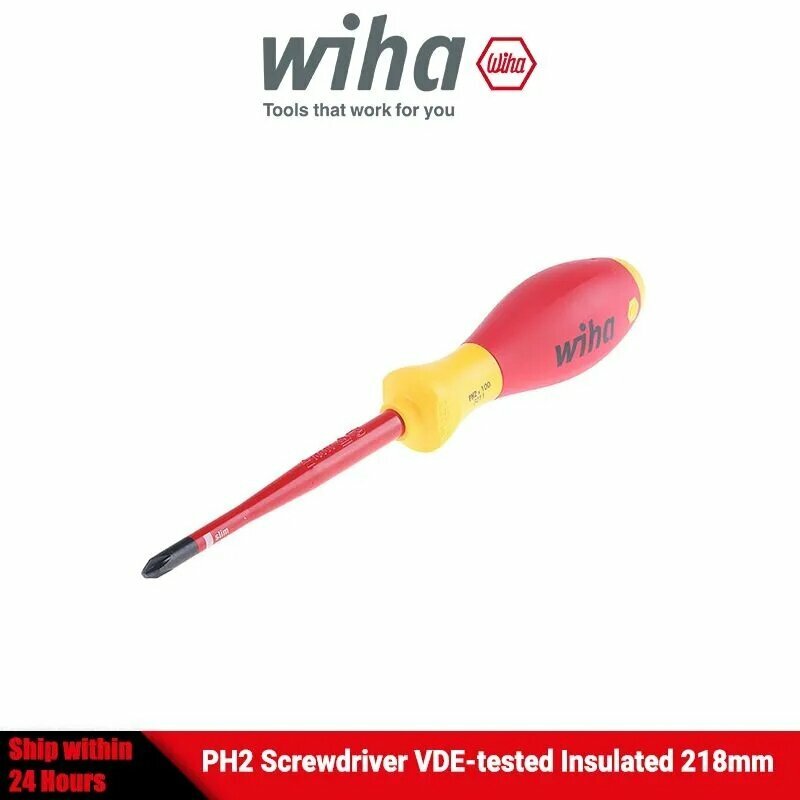 Отвертка Wiha 35394 PH2, VDE-тестированная, изолированная, 218 мм