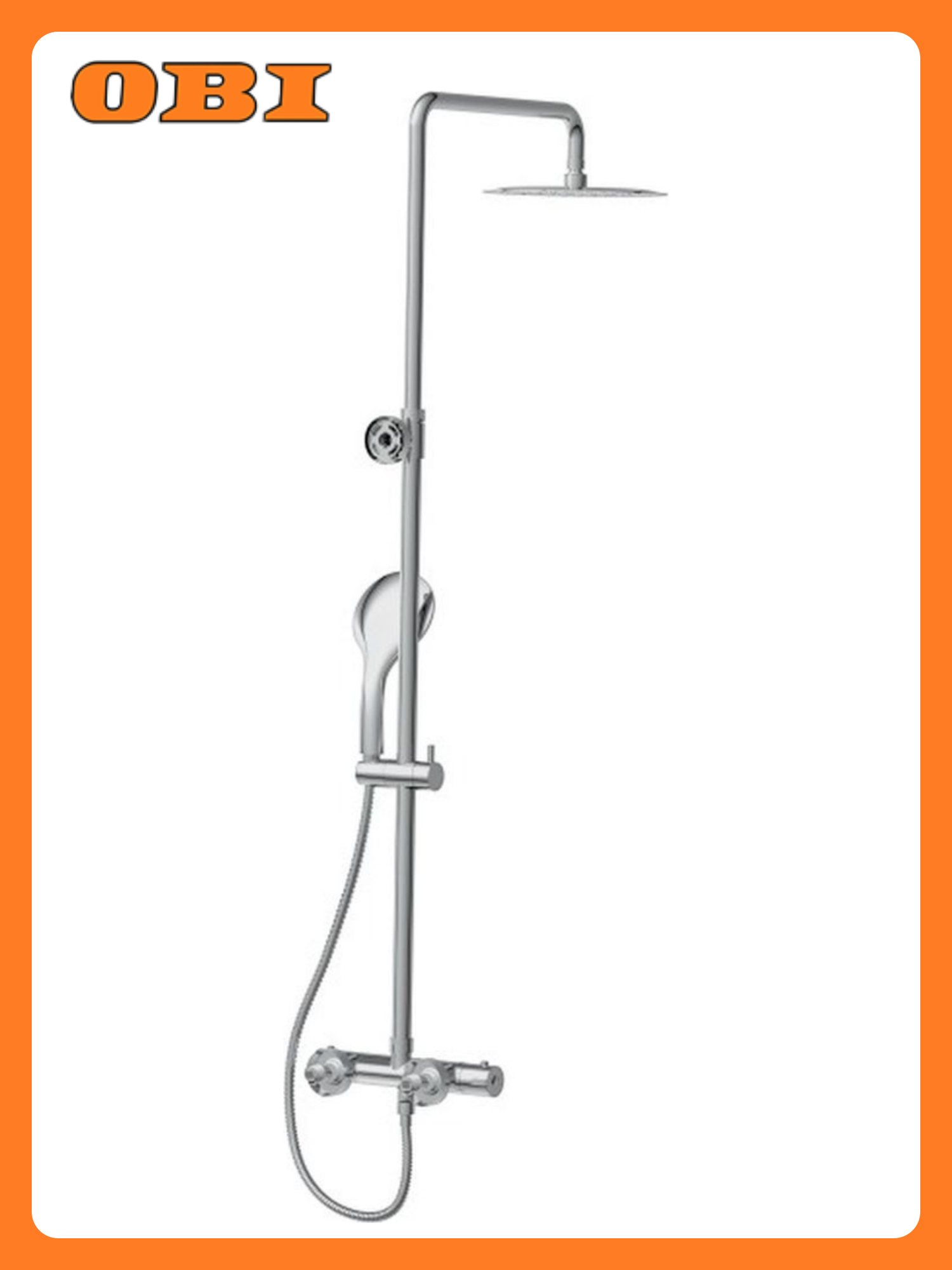 Душевая система Cersanit Brasko 63066 хром с термостатом и тропическим душем