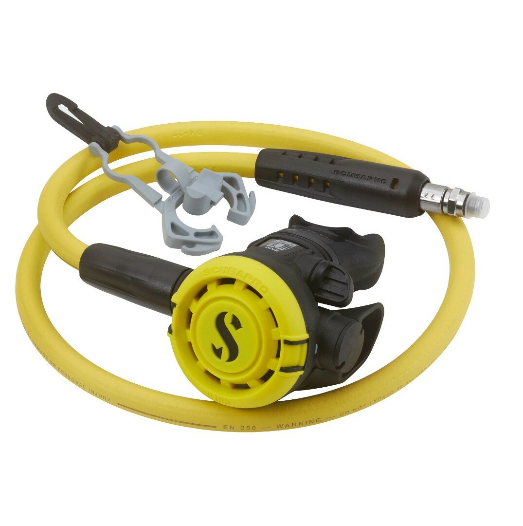 Октопус SCUBAPRO R105 (с регулировкой) для дайвинга, черный с желтым цвет