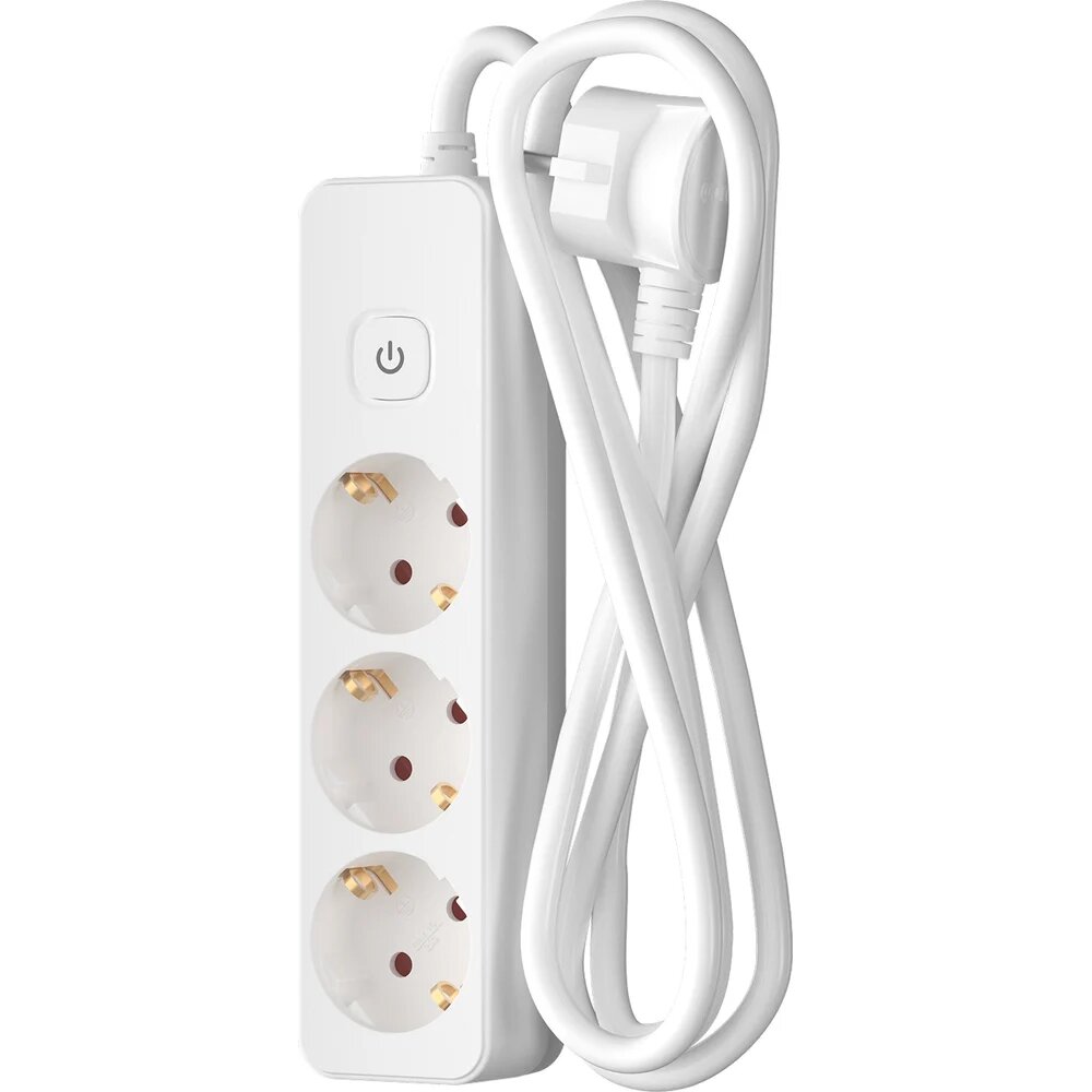 Сетевой удлинитель фотон 16-23ЕS, 2м, 3 розетки, 16А, с выключателем, с заземлением, Белый 24751, 0мм