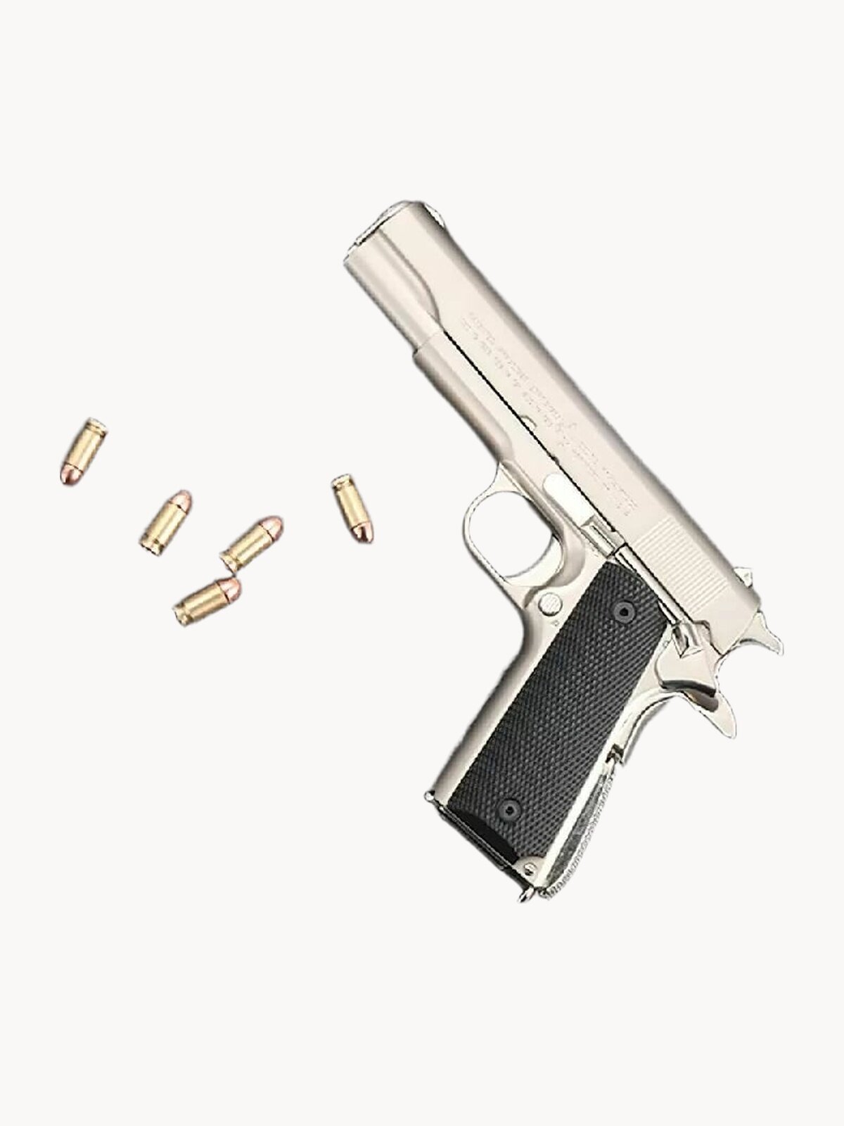 Брелок коллекционный в масштабе 1:2 Colt 1911 с пулями в коробке PUBG/CS