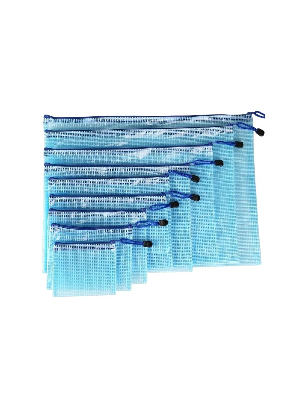 9шт водонепроницаемых пакетов-конвертов для файлов, чехлов для хранения документов на молнии для офиса