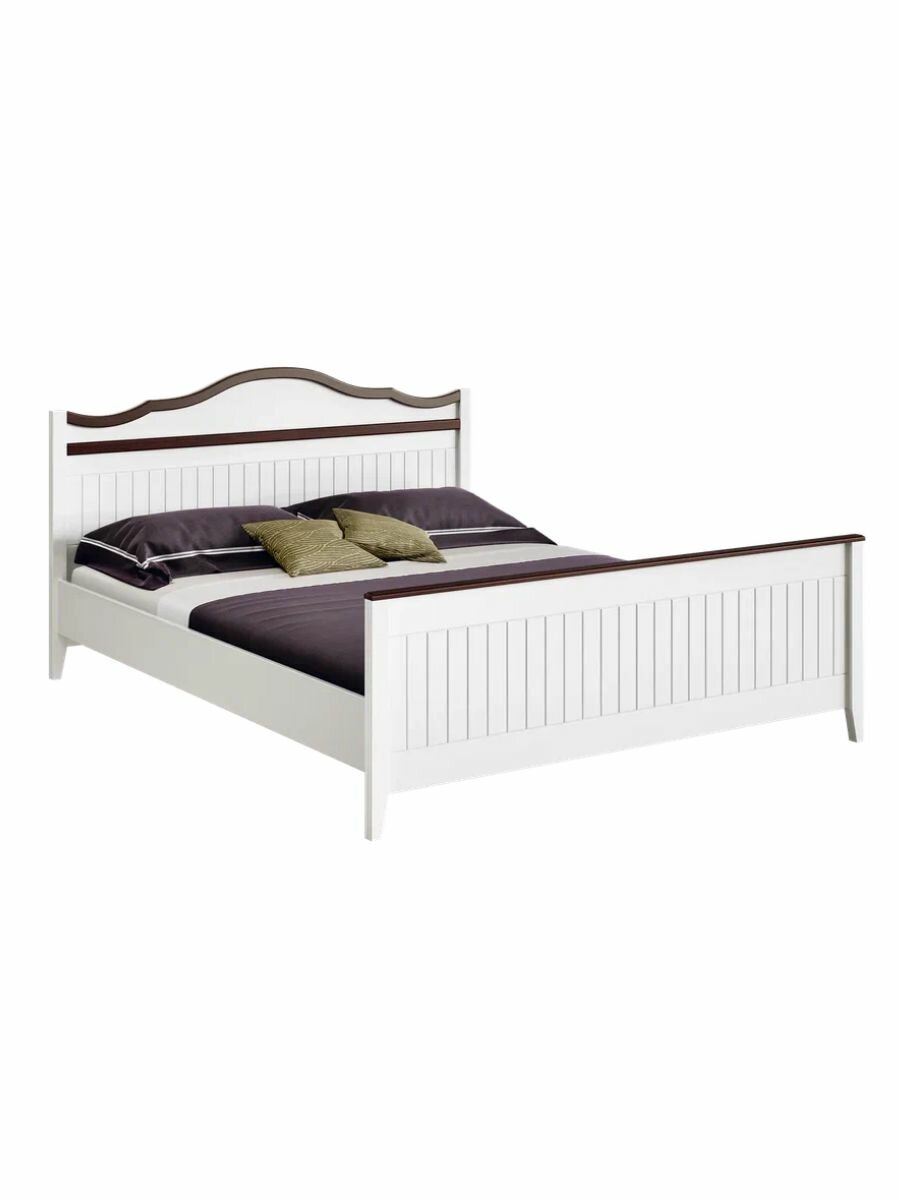 Кровать двуспальная Вояж 1669х1100х2069, Белый/Венге с ортопедическим основанием, МИФ