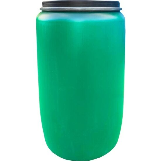 Бочка Родемос п/э 227л. с крышкой на обруче зеленая