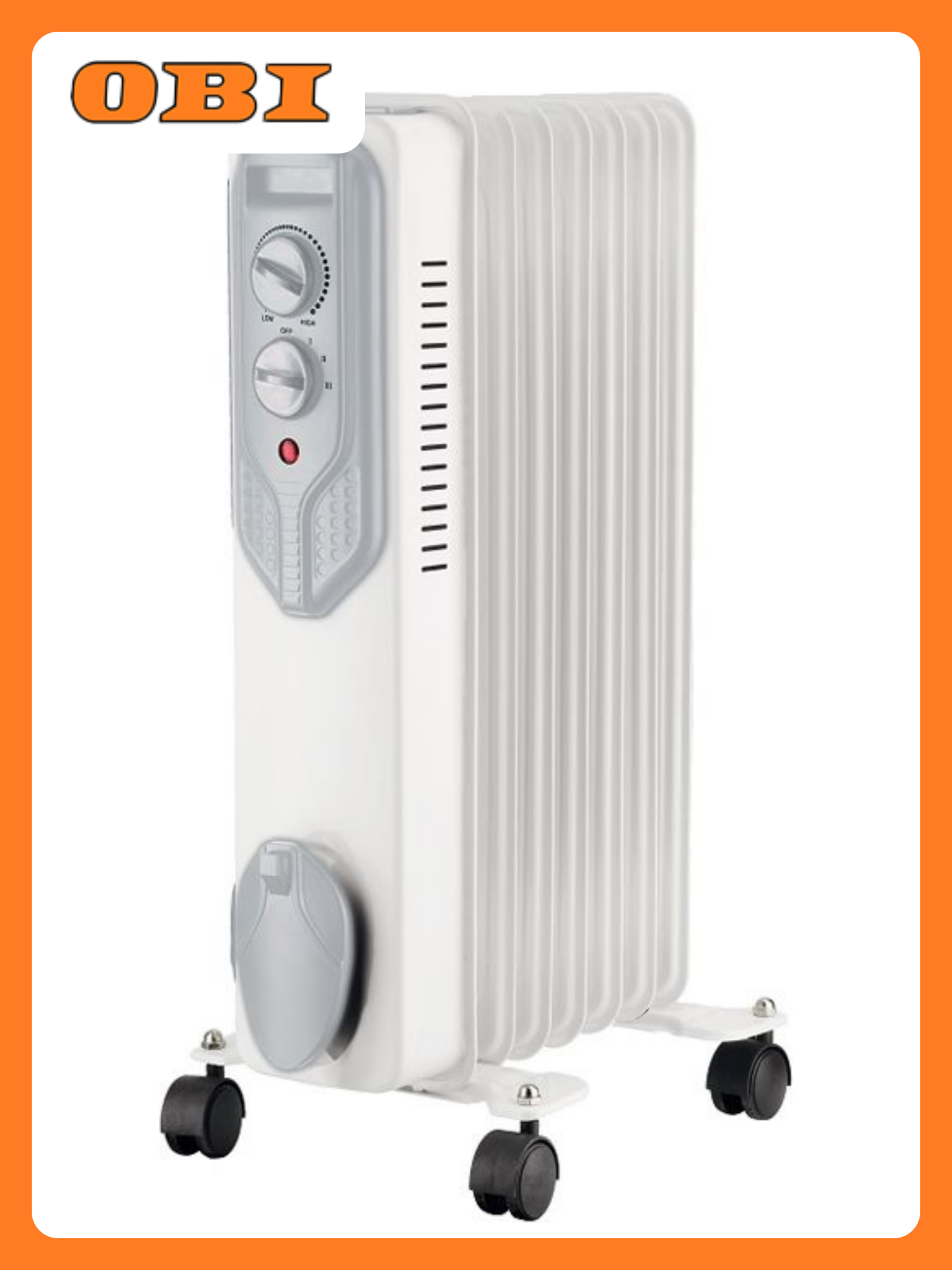 Масляный обогреватель Primera ORP-715-HMC, 7 секций, белый, напольный, 20м²