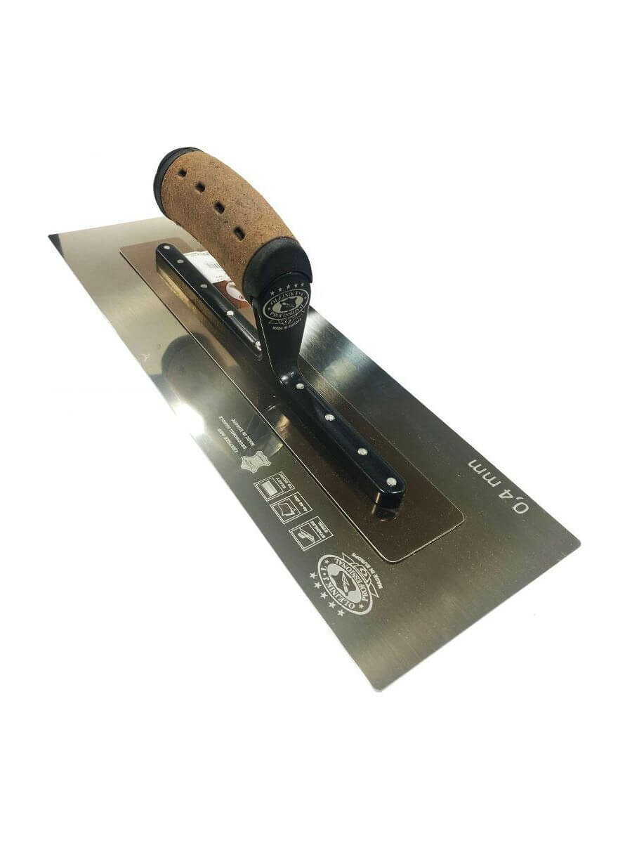 Кельма с ручкой пробка Olejnik Premium Gold Line Ultra Flex 1274356-MK (0,4*356*120мм)