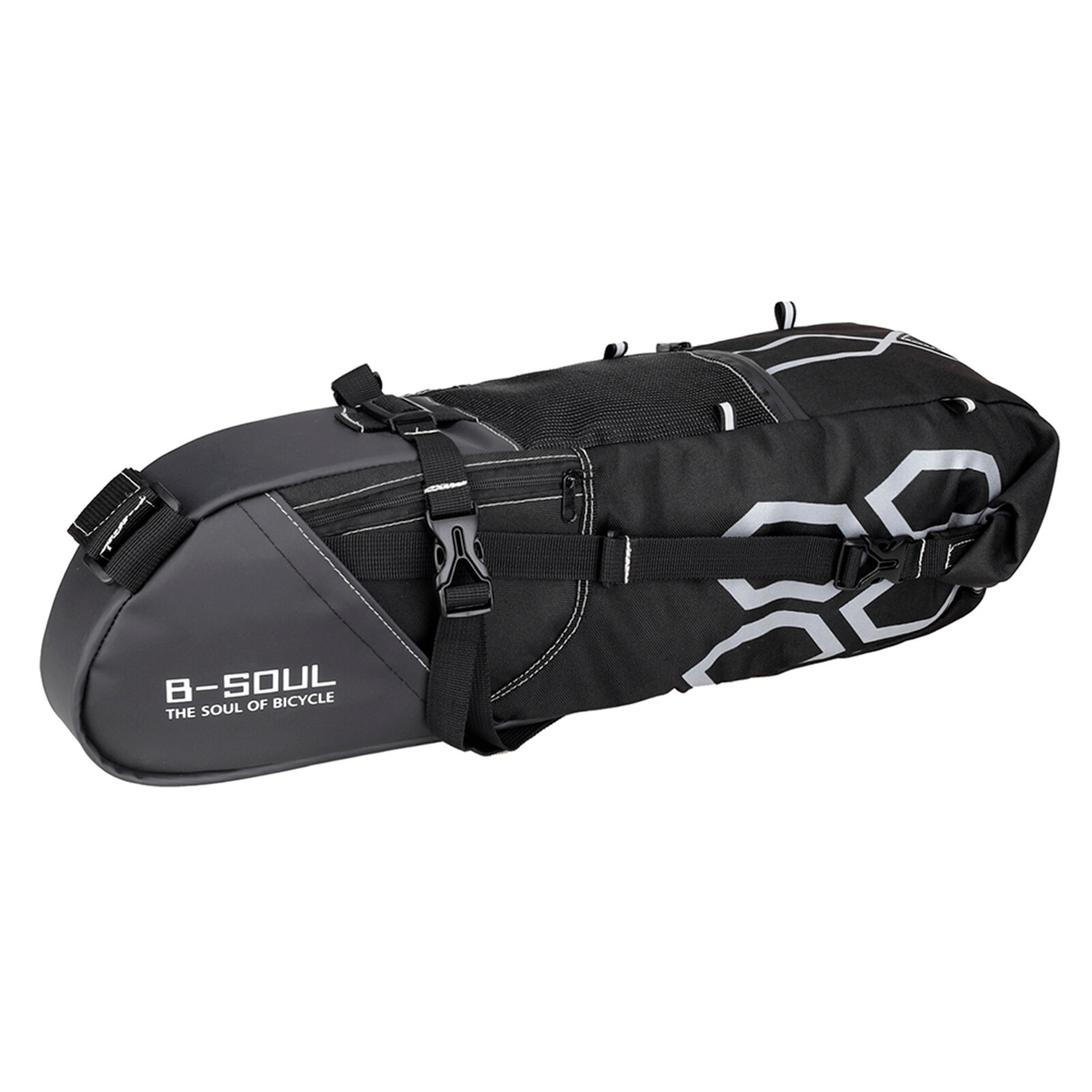 Сумка для велосипеда 10L, задняя седельная сумка, сумка для инструмента, велосипедная подседельная сумка, хранилище для велосипеда, размер 55*14*14см, вес 450г, материал полиэстер оксфорд, упаковка вес 465г, упаковка размер 50*14*14см