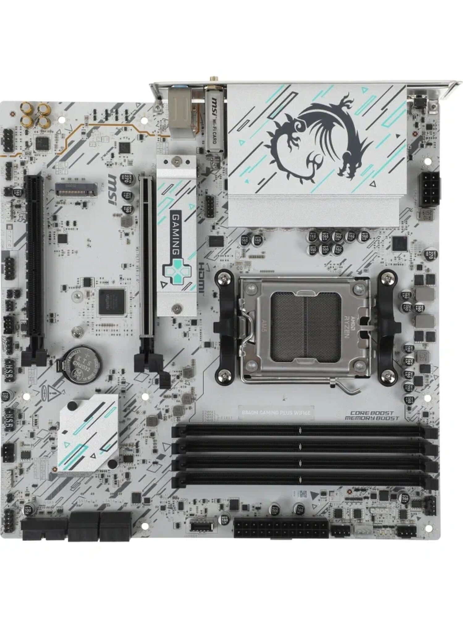 Материнская плата MSI B840M GAMING PLUS WIFI6E, SocketAM5, AMD B840, mATX