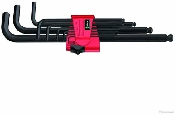 Набор Г-образных шестигранных ключей Wera 950 PKL/9 BM N BlackLaser 022086