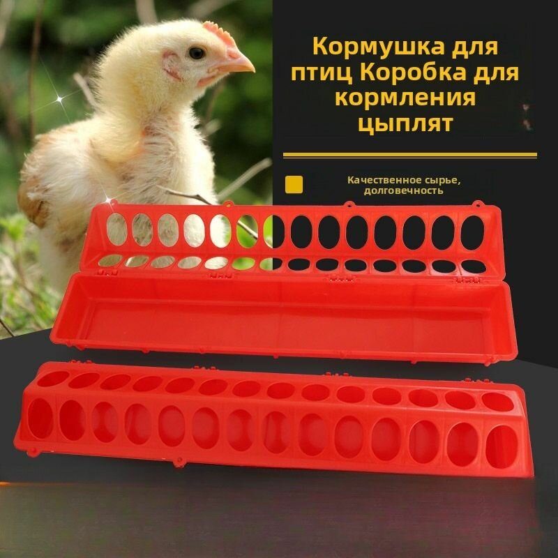 50 см / Кормушка бункерная лотковая для кур, птиц, перепелов, цыплят, бройлеров / кормушка, поилка для домашней птицы