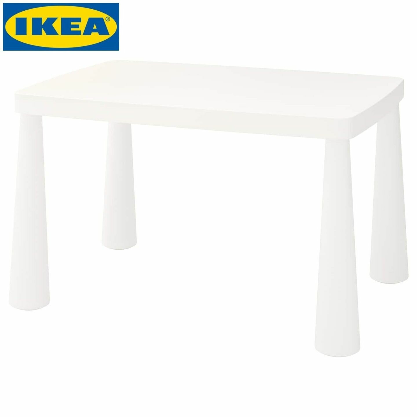 MAMMUT Стол детский IKEA, для дома/улицы, белый 77х55 см (50365177,70365176,20365169)