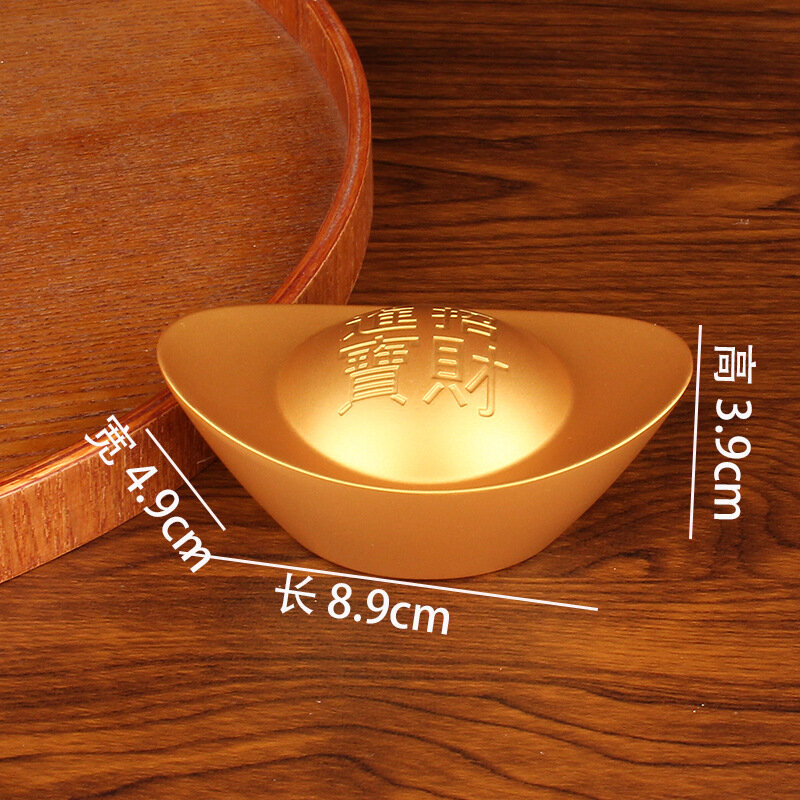 Сплошная позолоченная золотая пластина, золотая листовая настольная декорация, имитация золотого кирпича, креативный подарок, домашний маленький орнамент, реквизит для фотографии