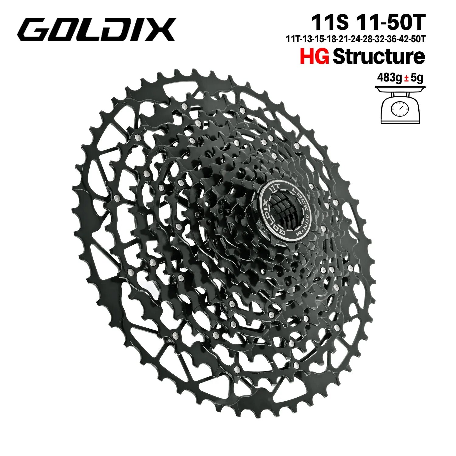 GOLDIX кассета MTB углеродистая сталь 9/10/11/12 скоростей 11 Speed 11T-50T
